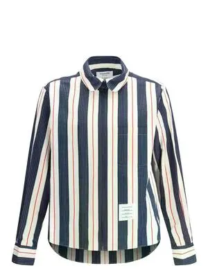 Thom Browne Striped-pattern Shirt - Blue