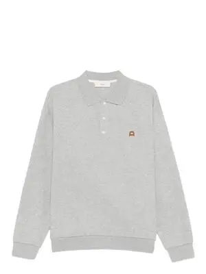 DUNST Embroidered Logo Polo Shirt - Grey