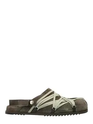 Rick Owens Megalace Mules - Brown