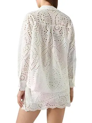 MC2 SAINT BARTH Sangallo Embroidery Blouse White