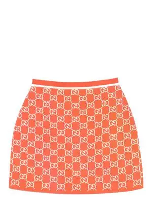 Gucci Patterned Mini Skirt - Orange