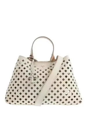 TOD'S Small Leather Tote - Neutrals