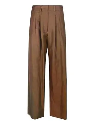 PT TORINO Pleated Trousers - Brown