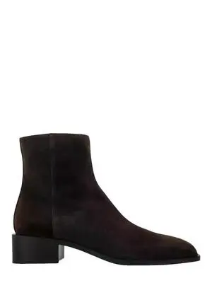 GIUSEPPE ZANOTTI Square Toe Zipped Boots - Brown