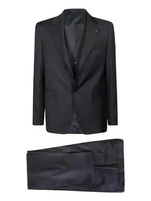 Tagliatore Three-piece Wool Suit - Blue