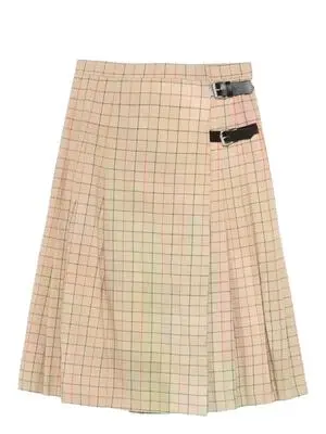 Barbour Hollington Tattersall Midi Skirt - Neutrals