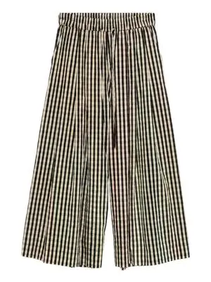 PSOPHIA Check-Pattern Cropped Trousers
