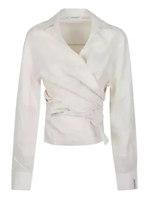 HINNOMINATE Wrap Shirt - Neutrals