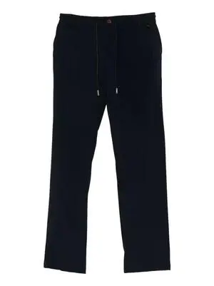 MOORER Drawstring-Waist Trousers Blue