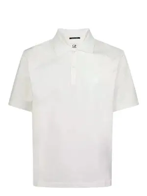 C.P. COMPANY Short-sleeve Cotton Polo Shirt - White