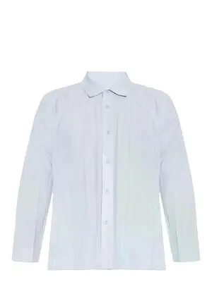 Issey Miyake Pleated Shirt - Blue