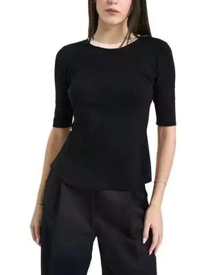 Elisabetta Franchi Open Back Sweater - Black