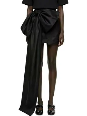 Alchemy Fashions Mini Skirt With Bow Detail - Black