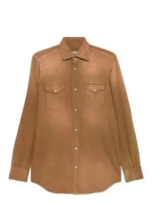 SARTORIO NAPOLI Texas Chest-pocket Shirt - Brown