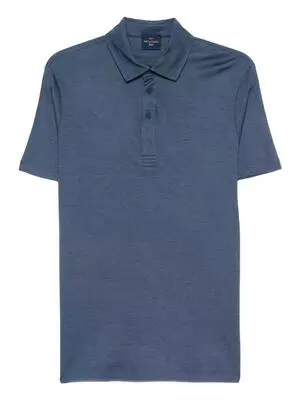 Paul & Shark Buttoned Striped Polo Shirt - Blue