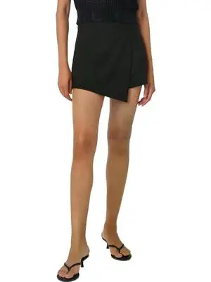 TOCCIN Stella Button Wrap Skirt - Black