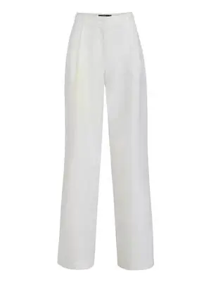 TOCCIN Solara Pleated Wide Leg Trousers - White