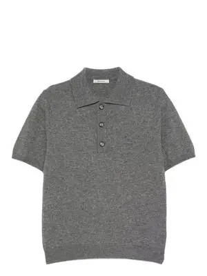 ENTIRE STUDIOS Buttoned Short-sleeve Polo Shirt - Grey