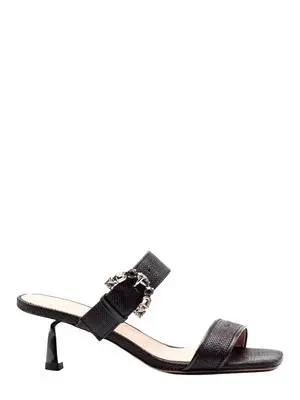 FESTA MILANO Buckle Strap Sandals - Black