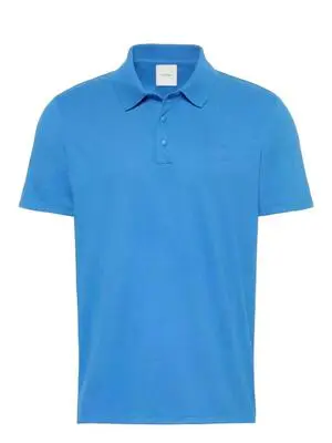 Calvin Klein Buttoned Short-sleeve Polo Shirt - Blue