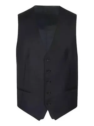 Tagliatore Button Wool Jacket - Blue