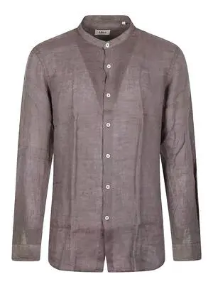 Altea Collarless Button Shirt - Grey