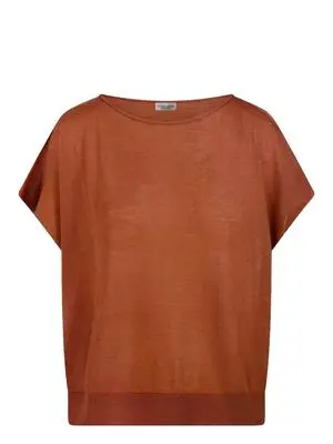 ROBERTO COLLINA Knit T-shirt - Brown