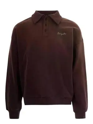 Axel Arigato Maze Embroidered Polo Shirt - Brown