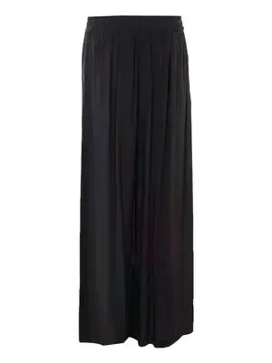 ELE Elastic-waist Palazzo Pants - Black