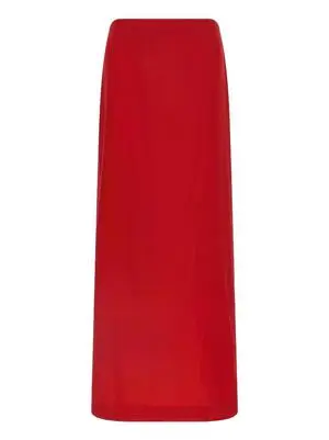 ARMARIUM Florence Maxi Skirt With Split Detail - Red
