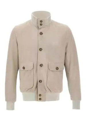 BARBA NAPOLI Vermont High-collar Jacket - Neutrals