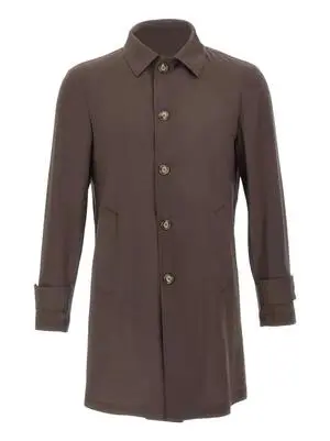BARBA NAPOLI Bristol Virgin Wool Coat - Brown