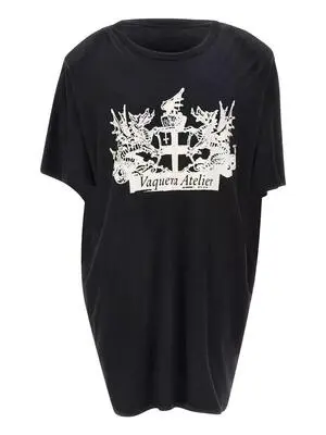 Vaquera Graphic-print T-shirt Dress - Black