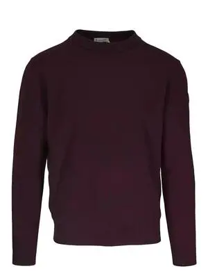 Moncler Crew Neck Ribbed Sweater - Purple