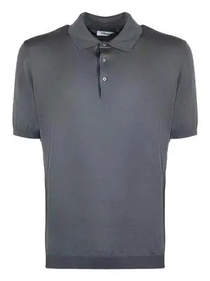 KANGRA Buttoned Short-sleeve Polo Shirt - Grey