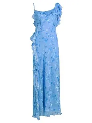 Rixo Ester Ruffled Midi Dress - Blue