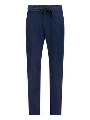 TOMBOLINI Pinstripe Drawstring Trousers - Blue