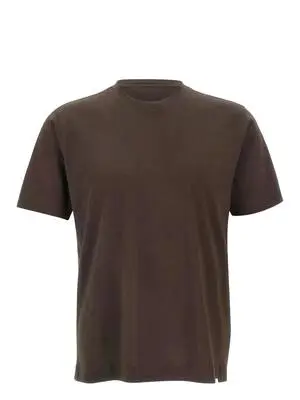 DIKTAT Crew-neck Short-sleeve T-shirt Brown