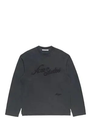 Acne Studios Logo Long-sleeve T-shirt - Grey