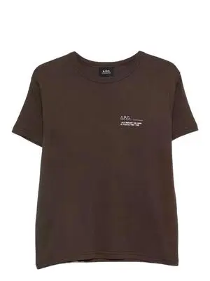 A.p.c. Logo-detail T-shirt - Brown