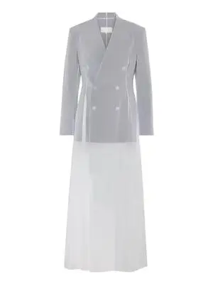 MAISON MARGIELA Long-sleeved Midi Dress - Grey