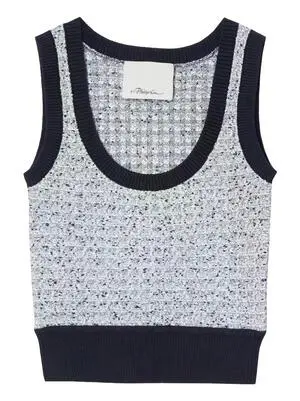 3.1 Phillip Lim Ribbed-trim Top - Grey