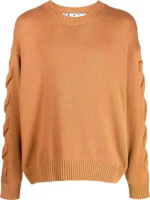 Off-White 3d Diag Crewneck Jumper - Orange