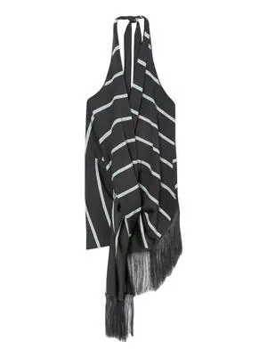 3.1 Phillip Lim Striped Fringe Top - Grey