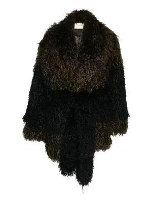 ENTIRE STUDIOS Juno Faux Fur Coat - Brown
