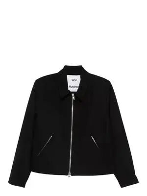 WON HUNDRED Zip-up Shirt Jacket - Black