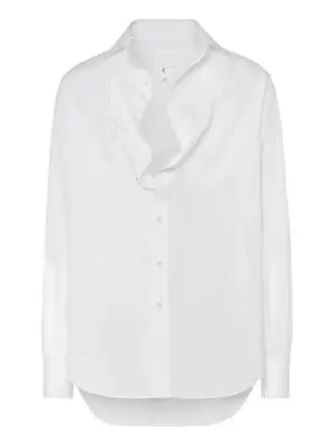 MAISON MARGIELA Long Sleeve Cotton Shirt - White