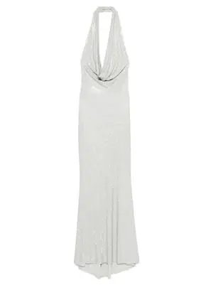 TWENTY FOURHAITCH Kuta Embellished Halterneck Maxi Dress