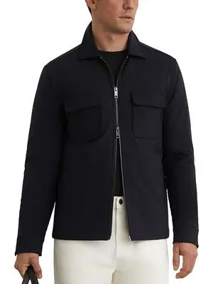 REISS Wadded Zip Through Jacket - Navy