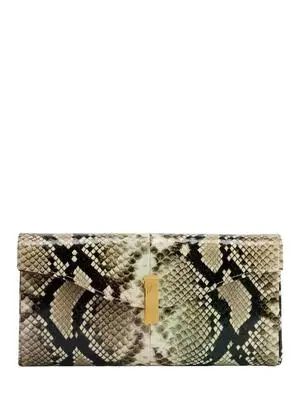 GIUSEPPE ZANOTTI Flutie Python-effect Clutch Bag - Neutrals